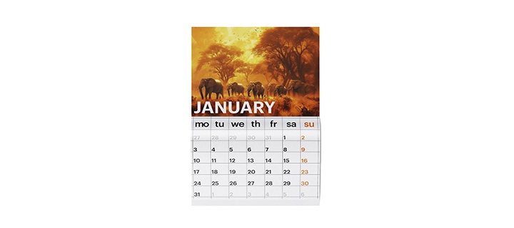Wall Calendar Printing: Choose Saddle Stitch or Wire-O
