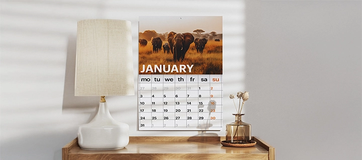 Wall Calendar Printing: Choose Saddle Stitch or Wire-O