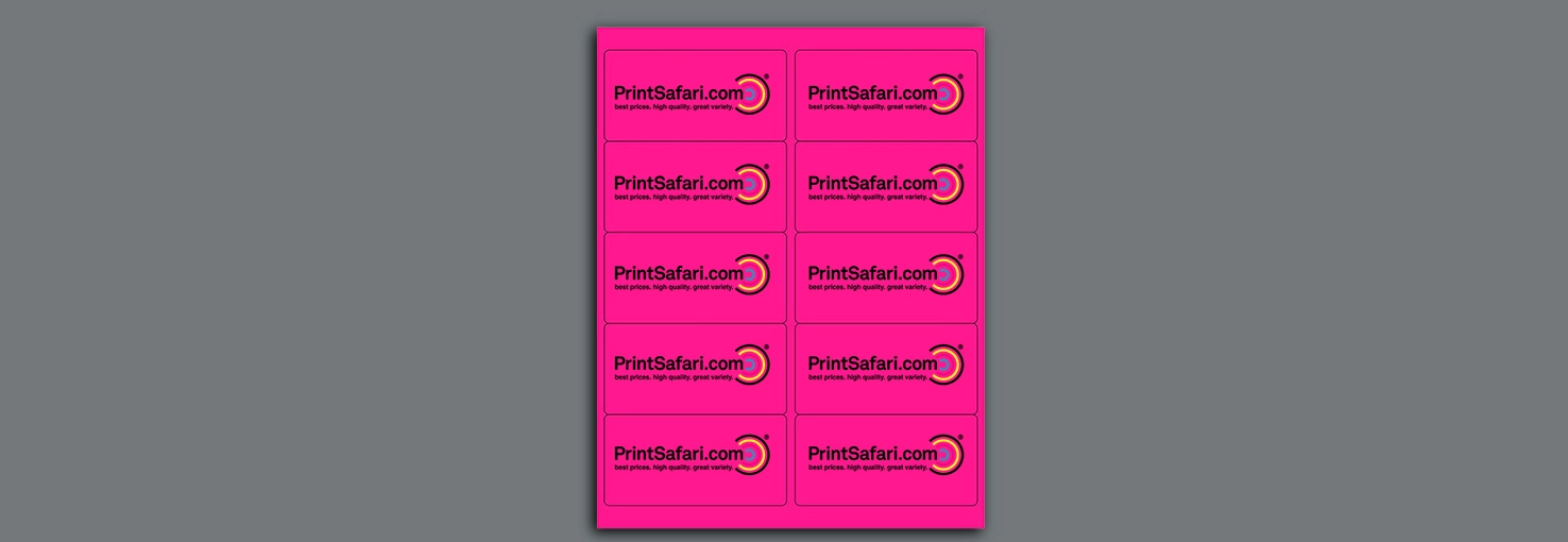 Custom Neon Label Printing | Printsafari.com