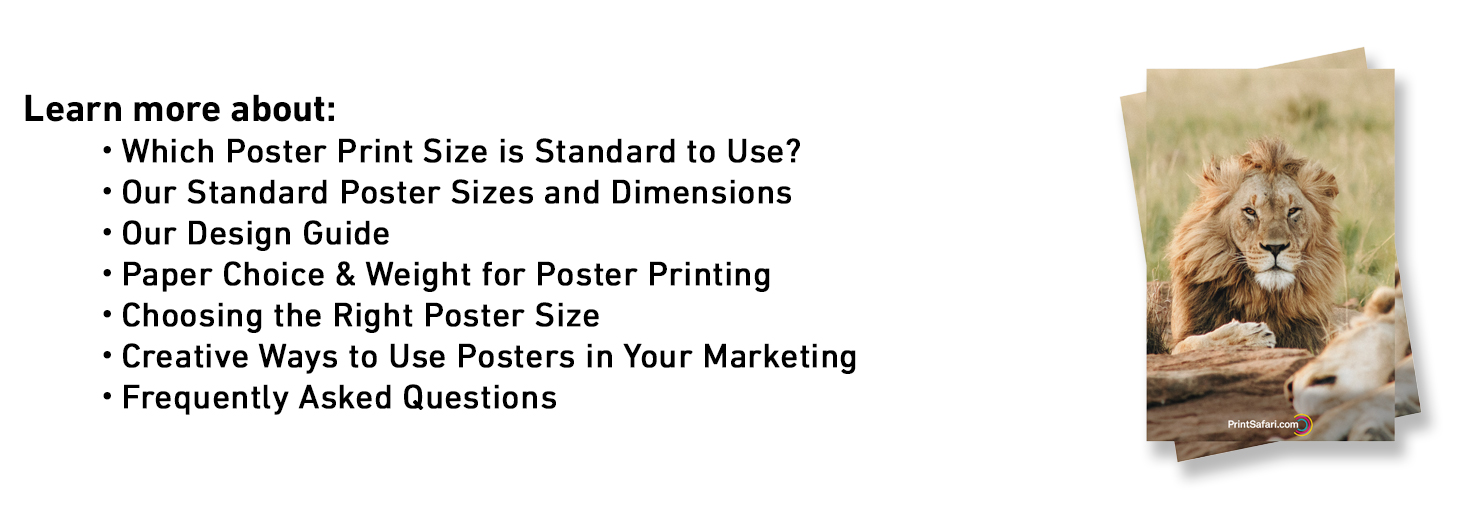 Common Poster Sizes Standard Poster Size